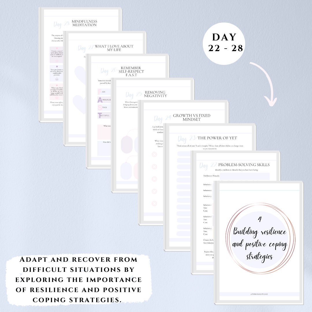 Teen Mental Health Workbook Anxiety Printable Worksheets Self-help ...