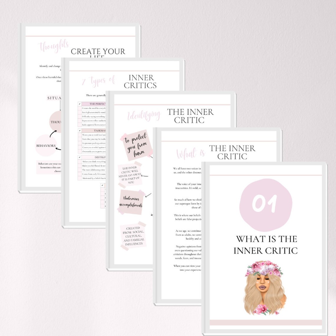 Inner Critic Workbook Negative Self-talk Self Help Worksheets - Etsy UK