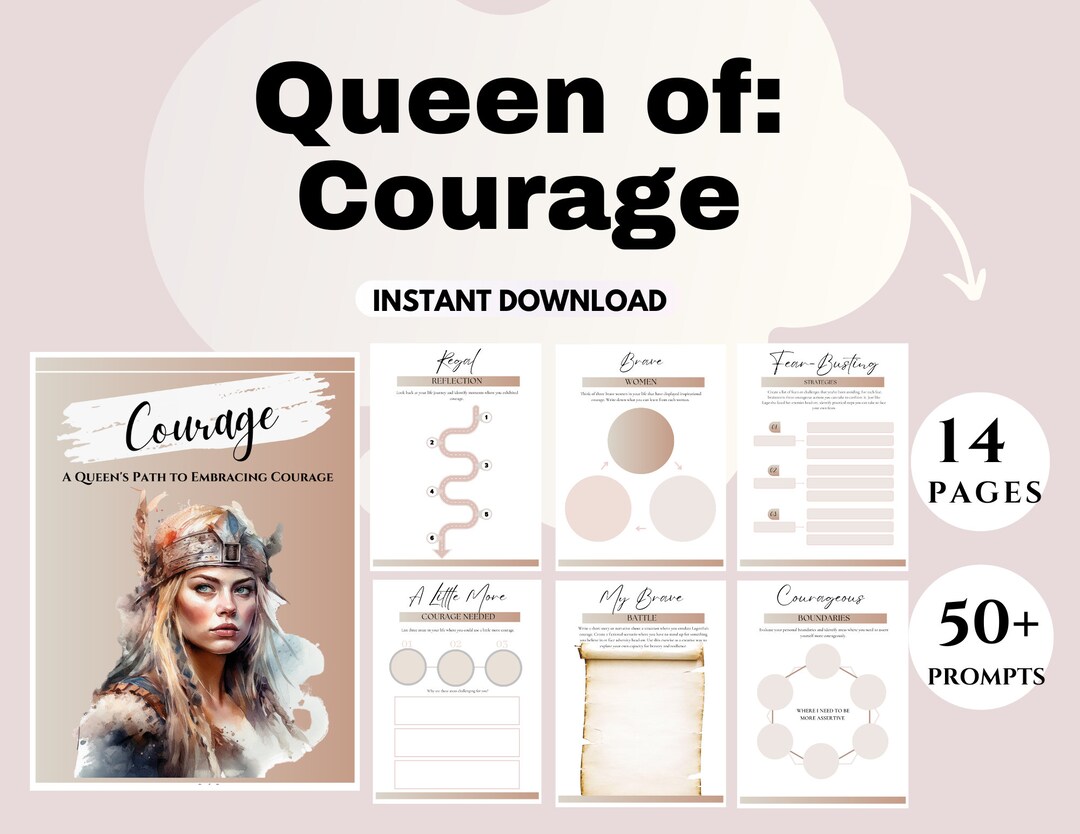 Queen Courage Journal Fearless Empowerment Inner Strength - Etsy