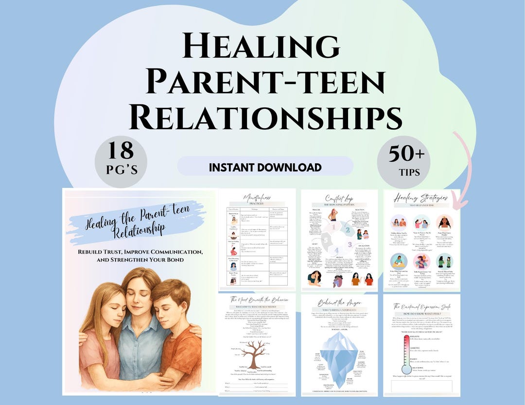Healing Parent-teen Relationship Therapy Resource Communication Worksheets Conflict Resolution ...