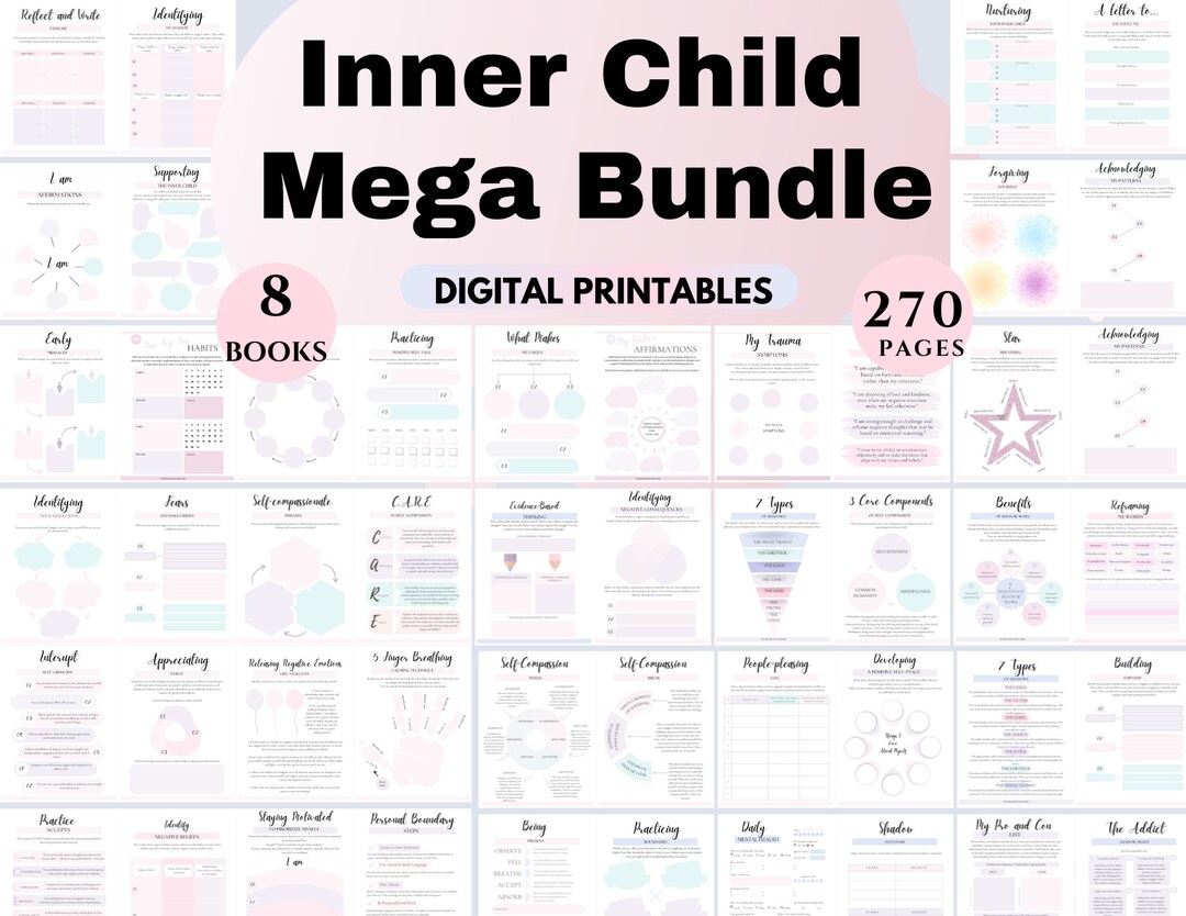 Reparenting Inner Child Healing Journal Ace's Therapy Worksheets CBT ...