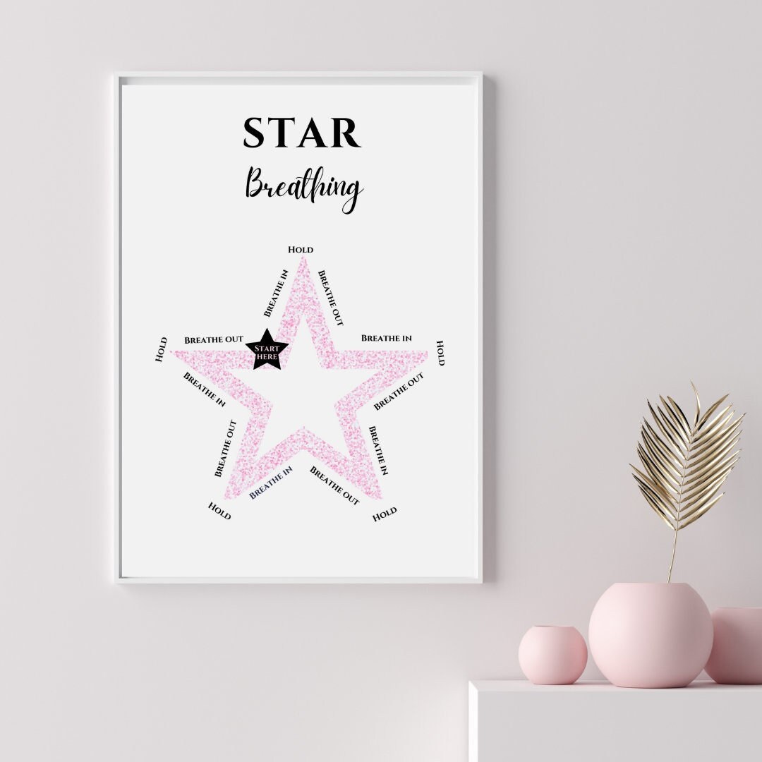 Star Breathing Poster S.T.A.R. Breathing Tool Coping Skills for Kids ...