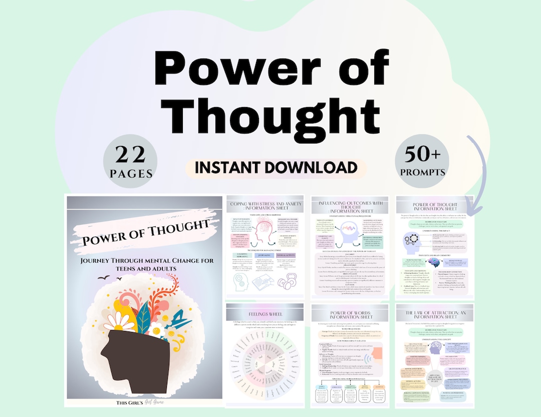 Positive Thinking Worksheets Teen Mental Health Coping Skills Anxiety ...