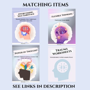 OCD Therapy Worksheets Anxiety Coping Skills Exercises CBT Workbook ERP ...