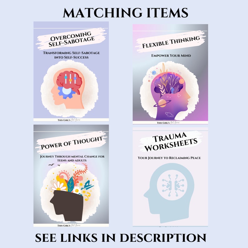 OCD Therapy Worksheets Anxiety Coping Skills Exercises CBT Workbook ERP ...