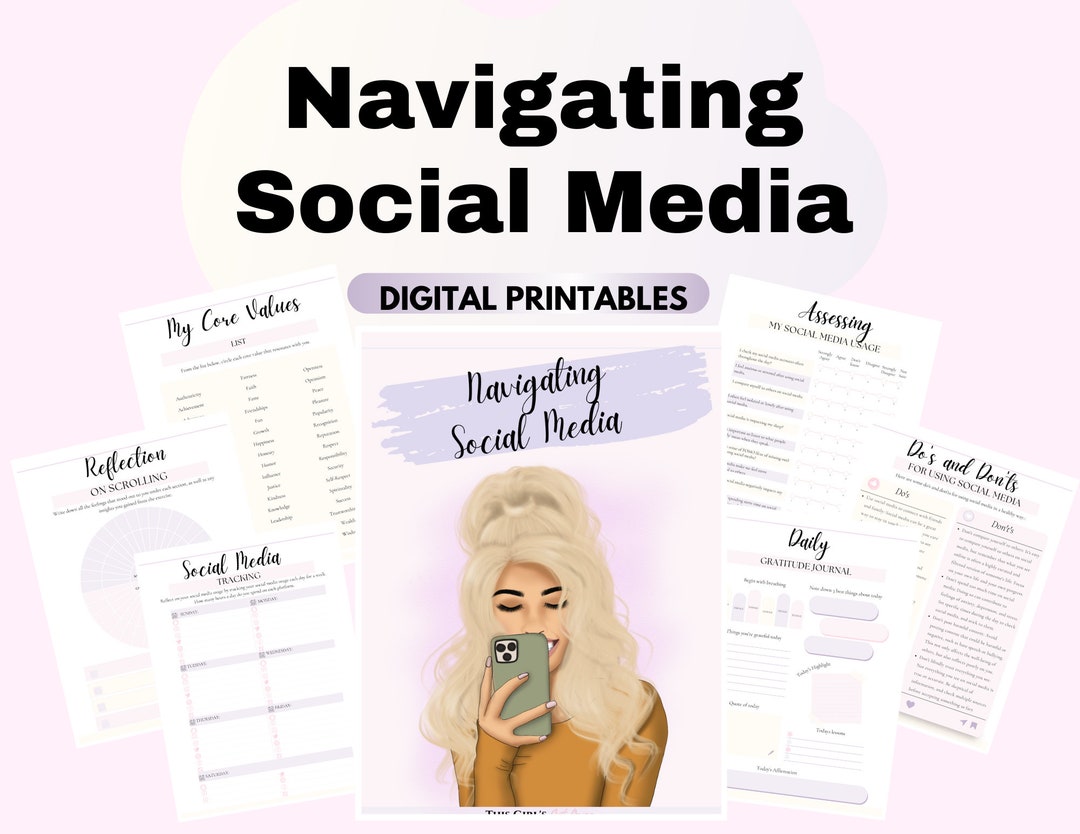 Social Media Workbook Social Media Worksheet for Teen Social Media ...