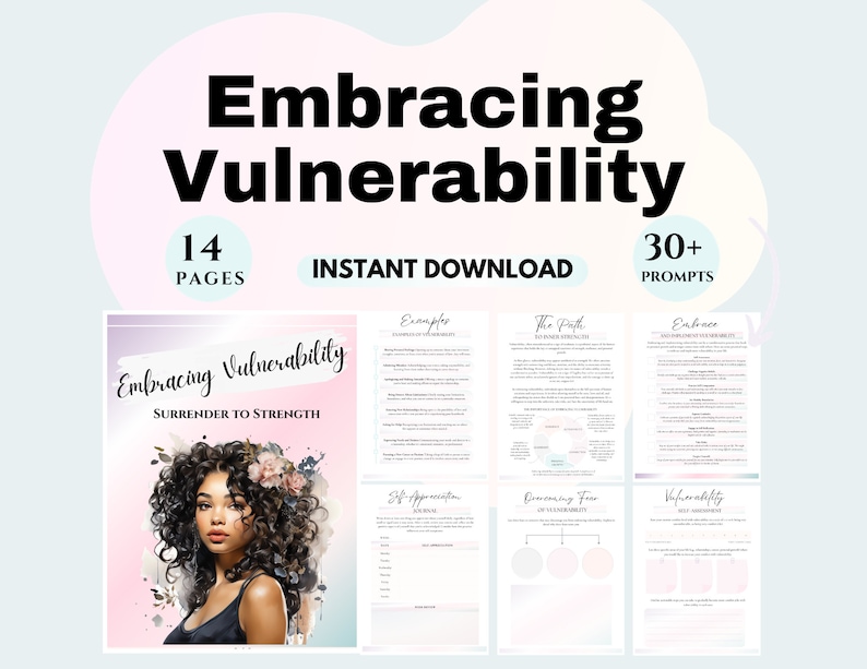 Embrace Vulnerability Planner Journaling Questions Personal Development ...