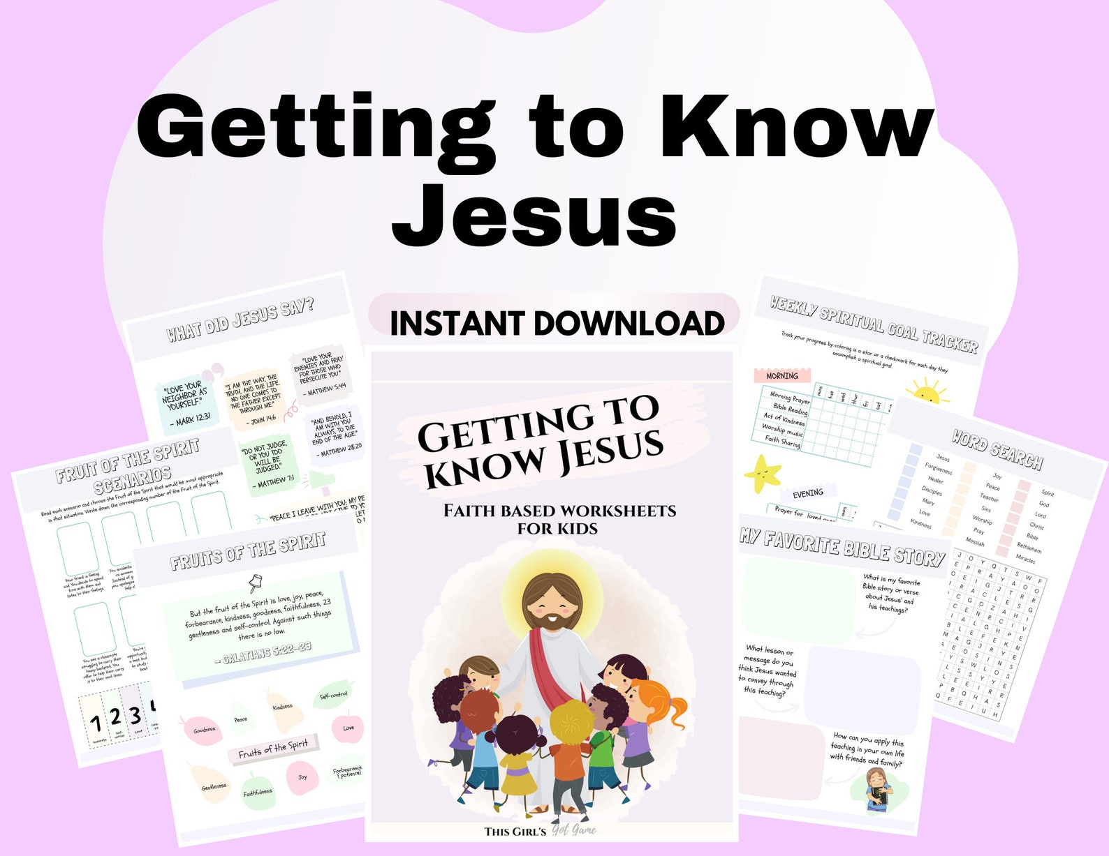 Religious Learning Printables Kids Fun Educational Activities Christian ...