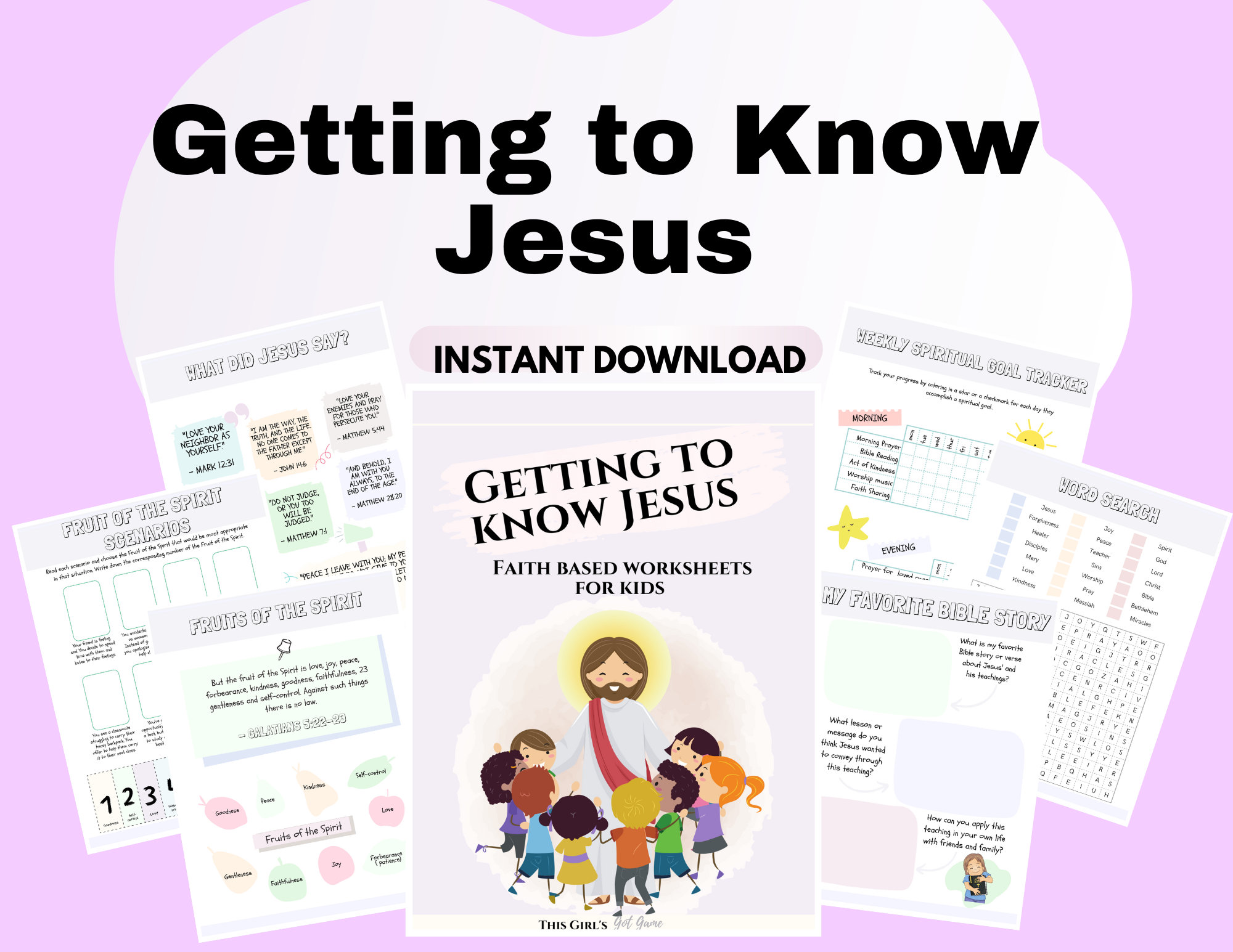 Religious Learning Printables Kids Fun Educational Activities Christian ...