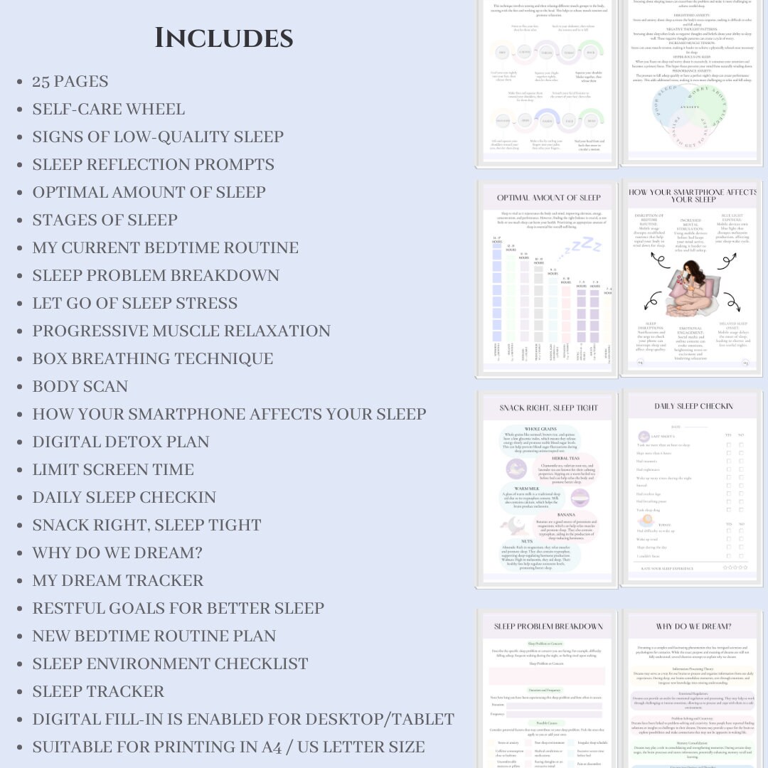 Sleep Journal Track Sleep Patterns Dreams Journal Sleep Hygiene ...