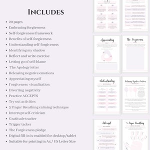 Self Forgiveness Journal Self Esteem Digital Download Self Love Journal ...