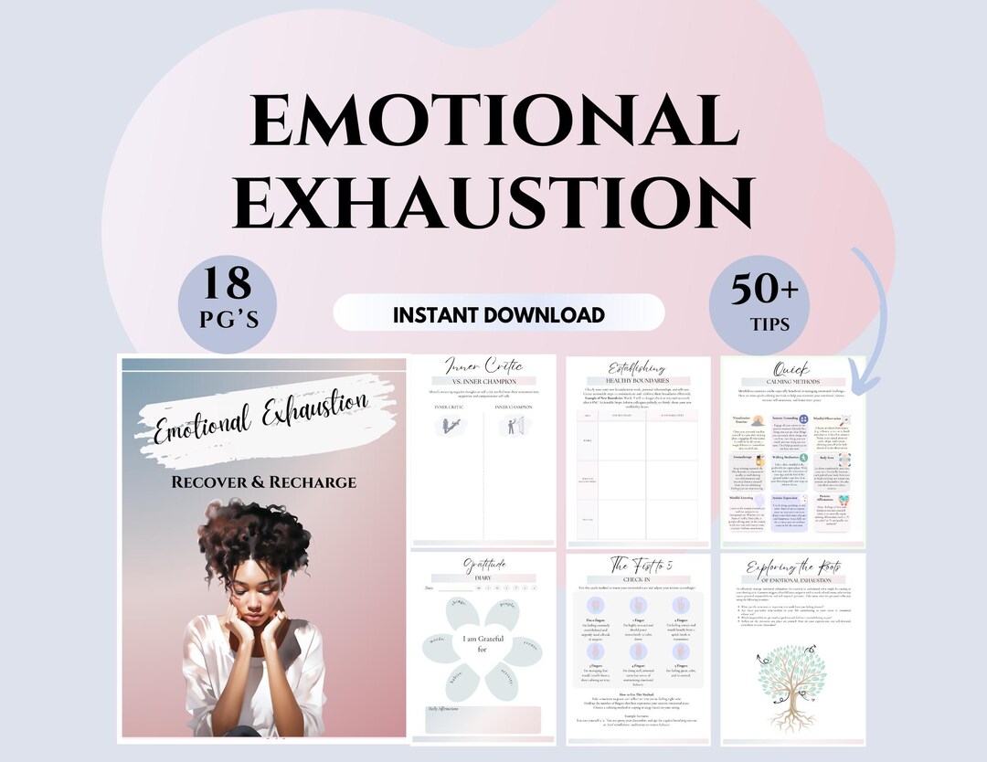 Emotional Regulation Therapy Worksheets Emotional Exhaustion Therapist ...
