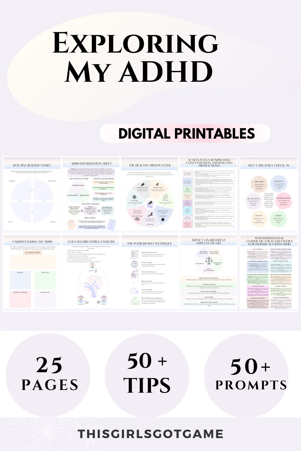 ADHD Therapy Workbook ADHD Worksheets Coping Strategies Stress ...