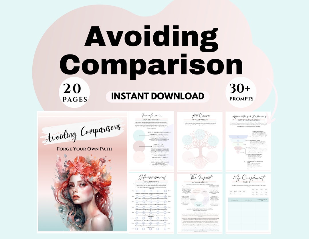 Comparison Digital Download Therapy Worksheets Psychoeducation Solution ...