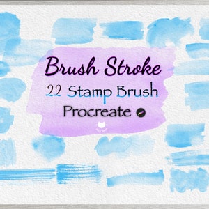 22 Watercolor Brush Stroke Stamp Procreate,add-on Brush,stamp Brush ...