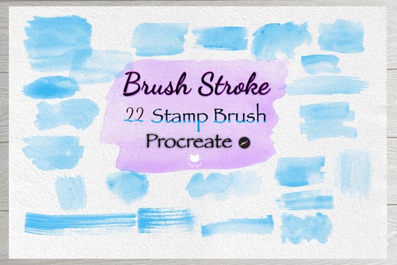 22 Watercolor Brush Stroke Stamp Procreate/add-on Brush/stamp | Etsy