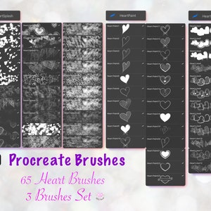 65 Heart Hand Drawn Brushes Procreate,doodle,valentine,self Love,stamp ...