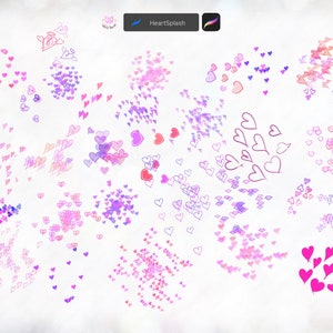 65 Heart Hand Drawn Brushes Procreate,doodle,valentine,self Love,stamp ...