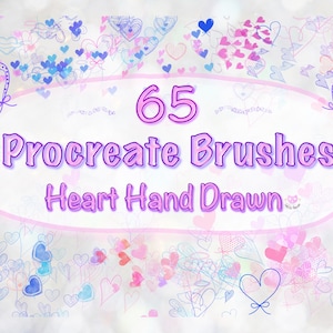65 Heart Hand Drawn Brushes Procreate,doodle,valentine,self Love,stamp ...