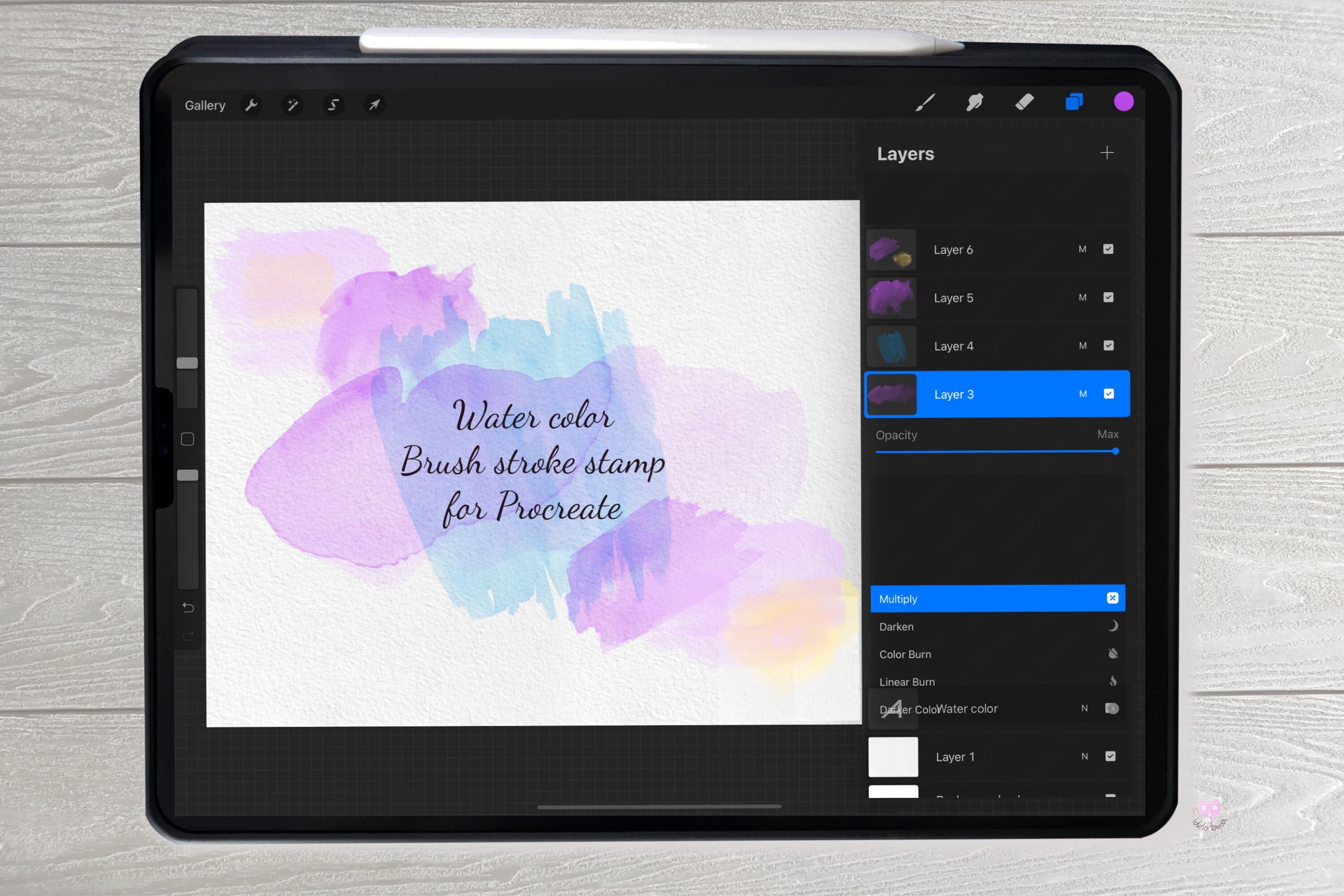 22 Watercolor Brush Stroke Stamp Procreate,add-on Brush,stamp Brush ...