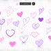 65 Heart Hand Drawn Brushes Procreate,doodle,valentine,self Love,stamp ...