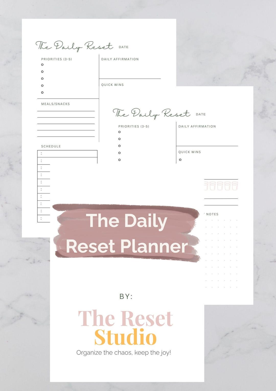 Daily Reset Planner | Printable Planner for Moms | Morning & Evening ...