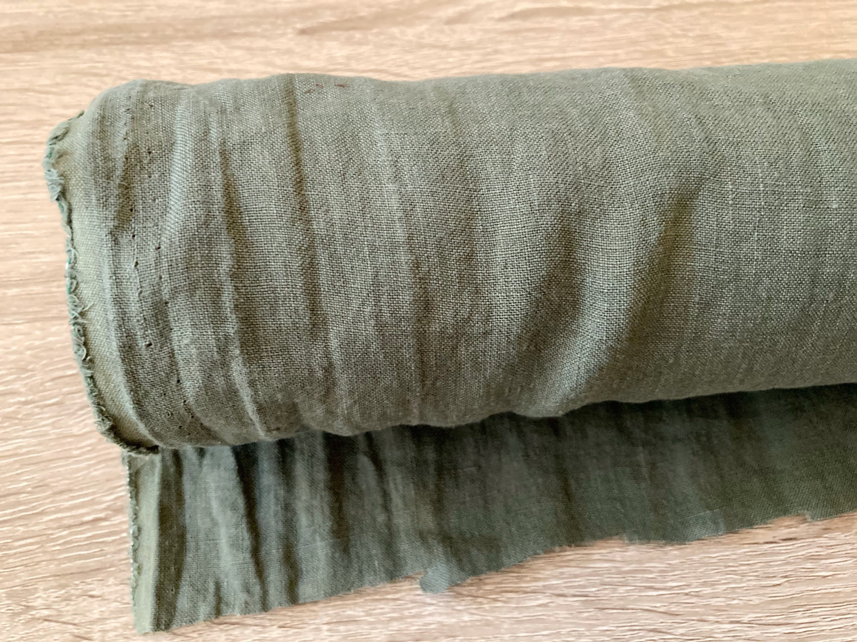 100% Linen Sage Colour. Sold per 1/2 Metre. High Quality European Flax ...