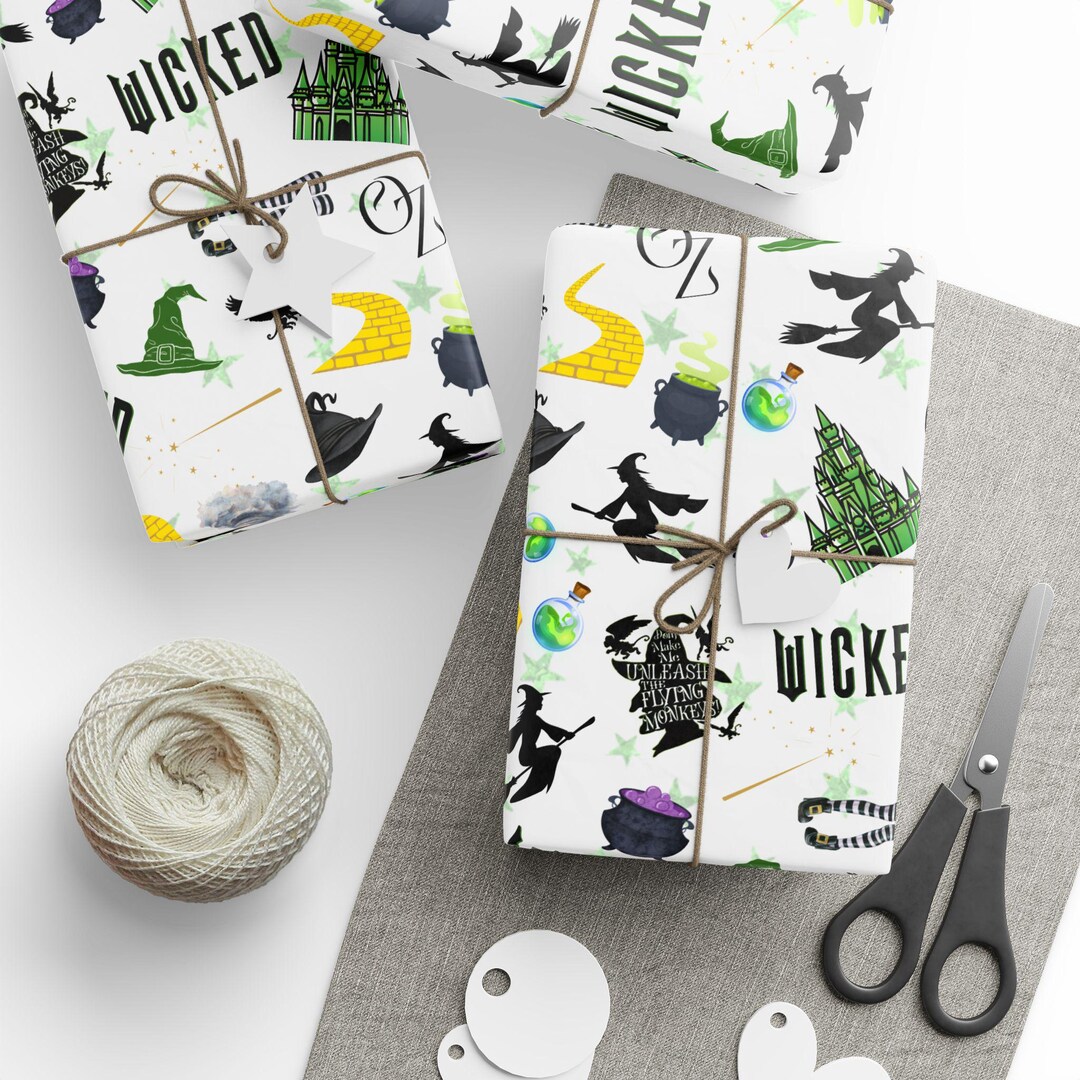 Wicked Musical Wrapping Paper, Christmas Wrapping Paper, Gift Wrap ...