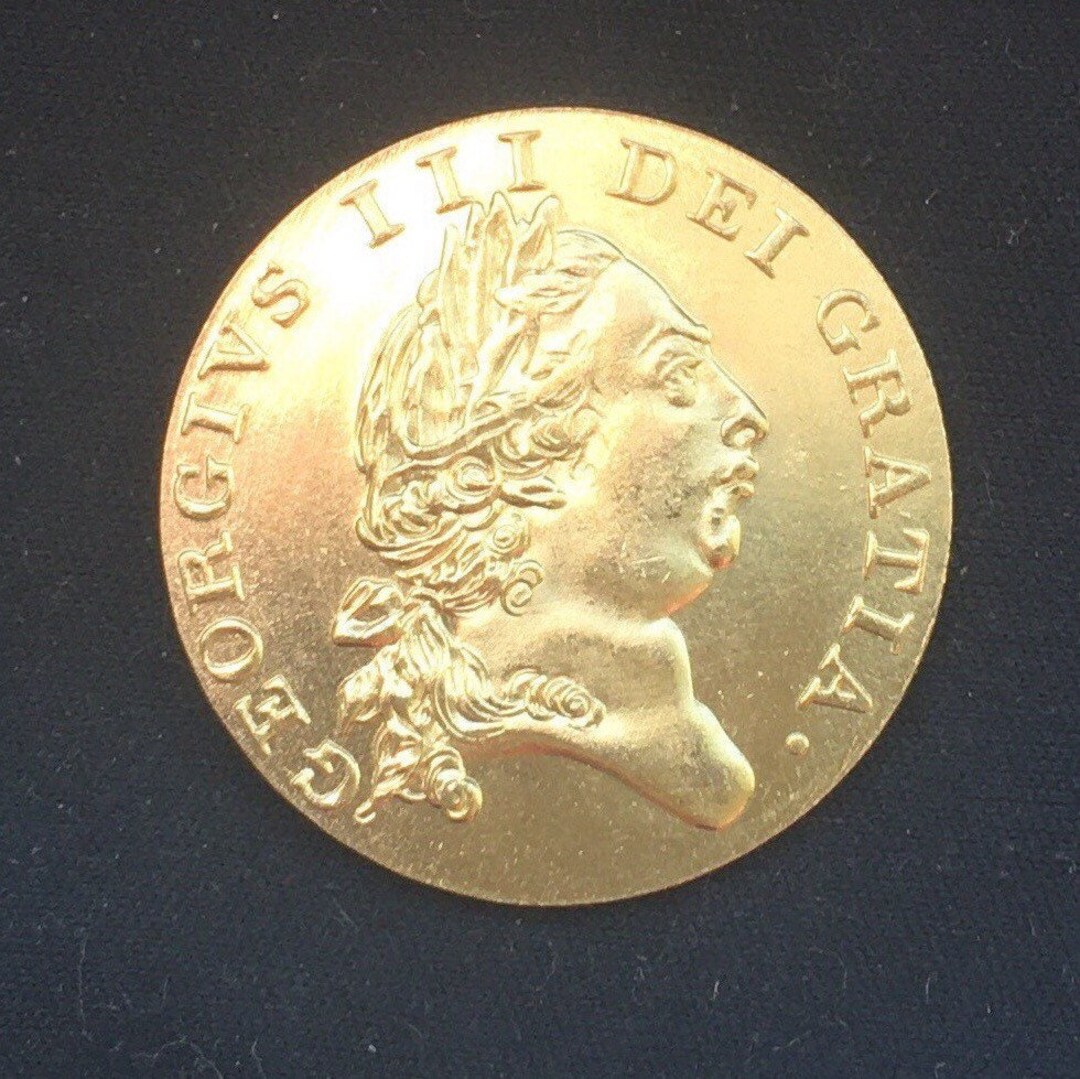 Stunning George 111 1787 One Spade Guinea Gold Effect / British Coins ...
