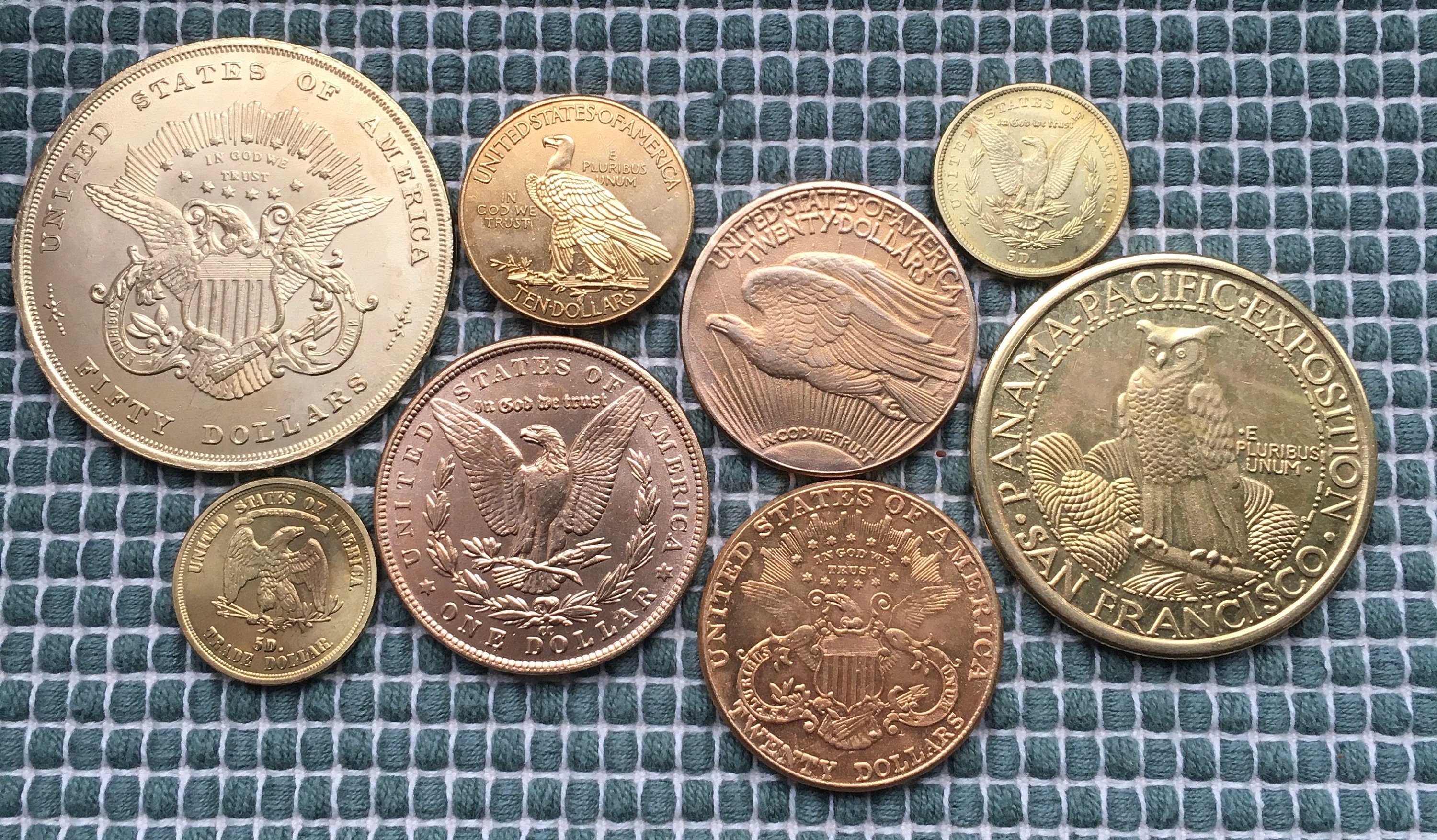 Gold Dollar Collection *1877_1932* Fifty - Twenty - Ten - Five - One ...