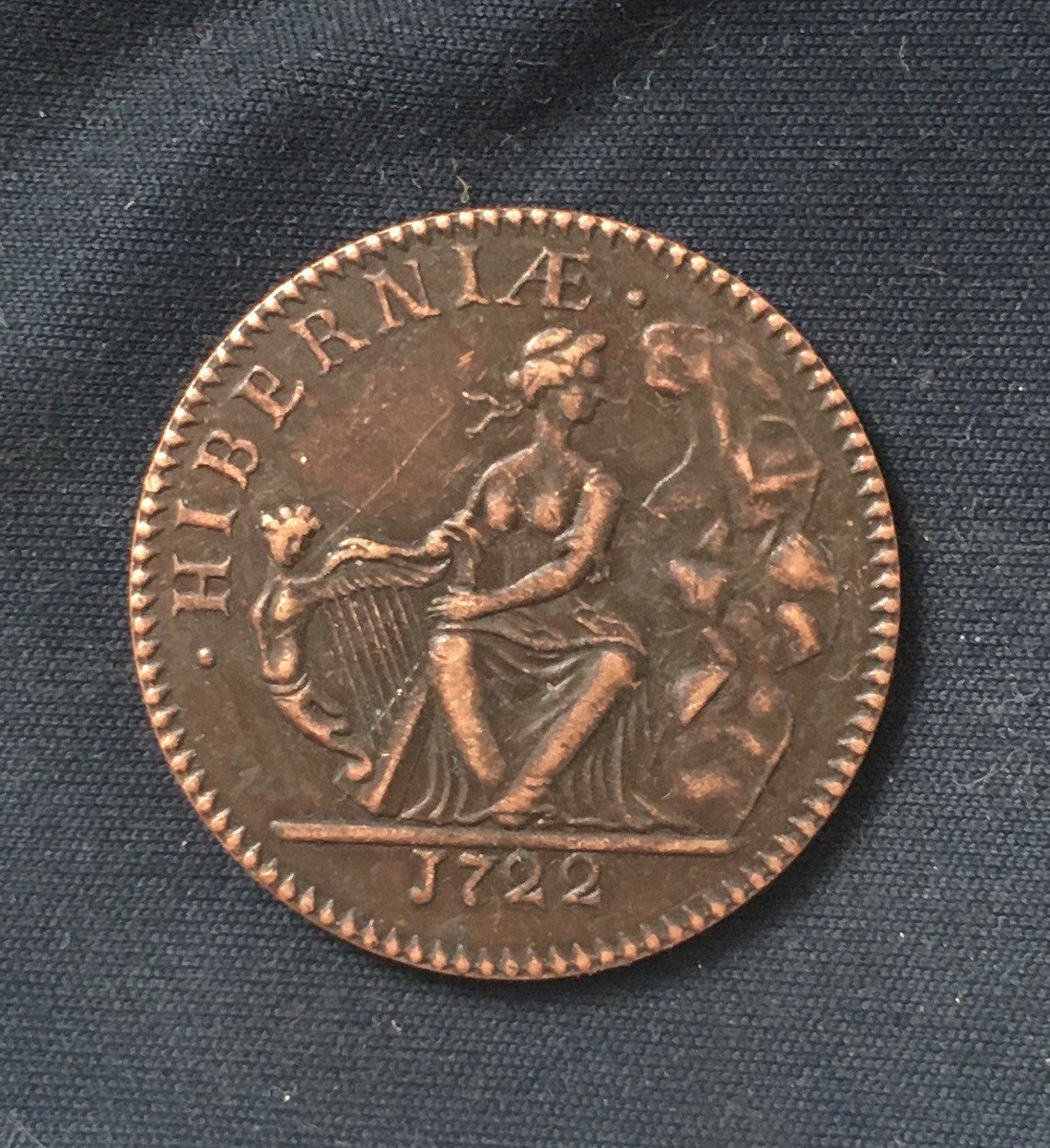 George 1st *1722* Half Penny - Hibernia / Irish Coins / Restrike - Etsy