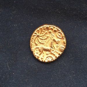 Celtic *50_40* BC - Wonersh Stater - Gold Plated - Iron Age / Old ...