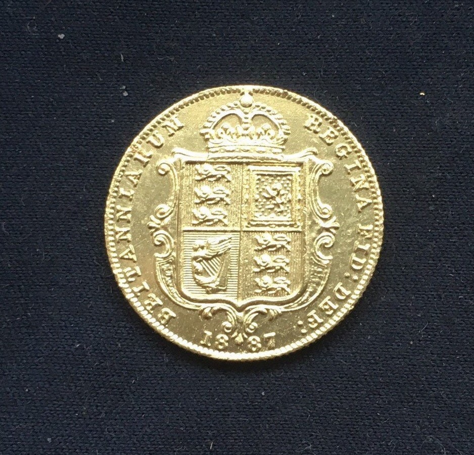 Victoria *1887* Half Sovereign - Shield Back / Gold Effect / British ...