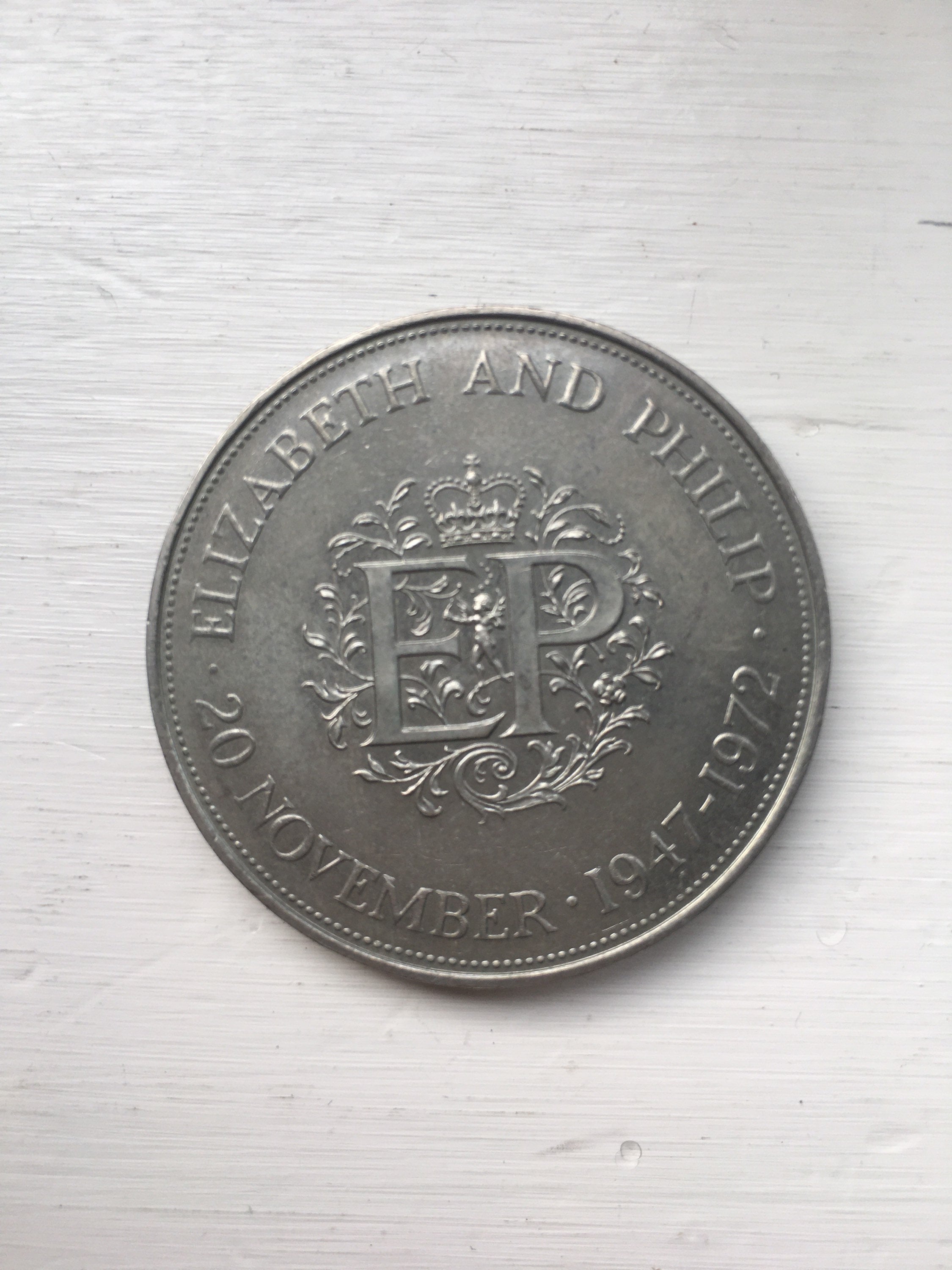 Queen Elizabeth & Phillip Commemorative Crown Coin 1947 | Etsy