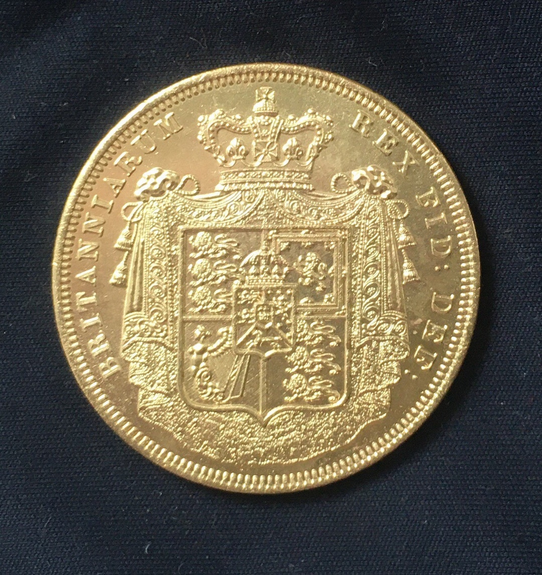 Super George 1V 1826 Five Pounds Proof Gold Effect / British Coins - Etsy