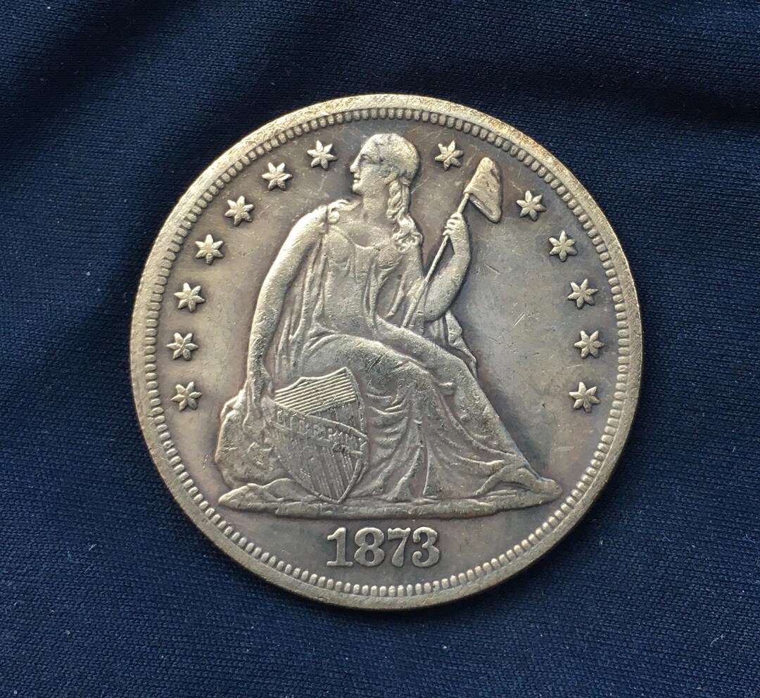 Seated *1873* One Dollar - United States of America / Restrike - Etsy