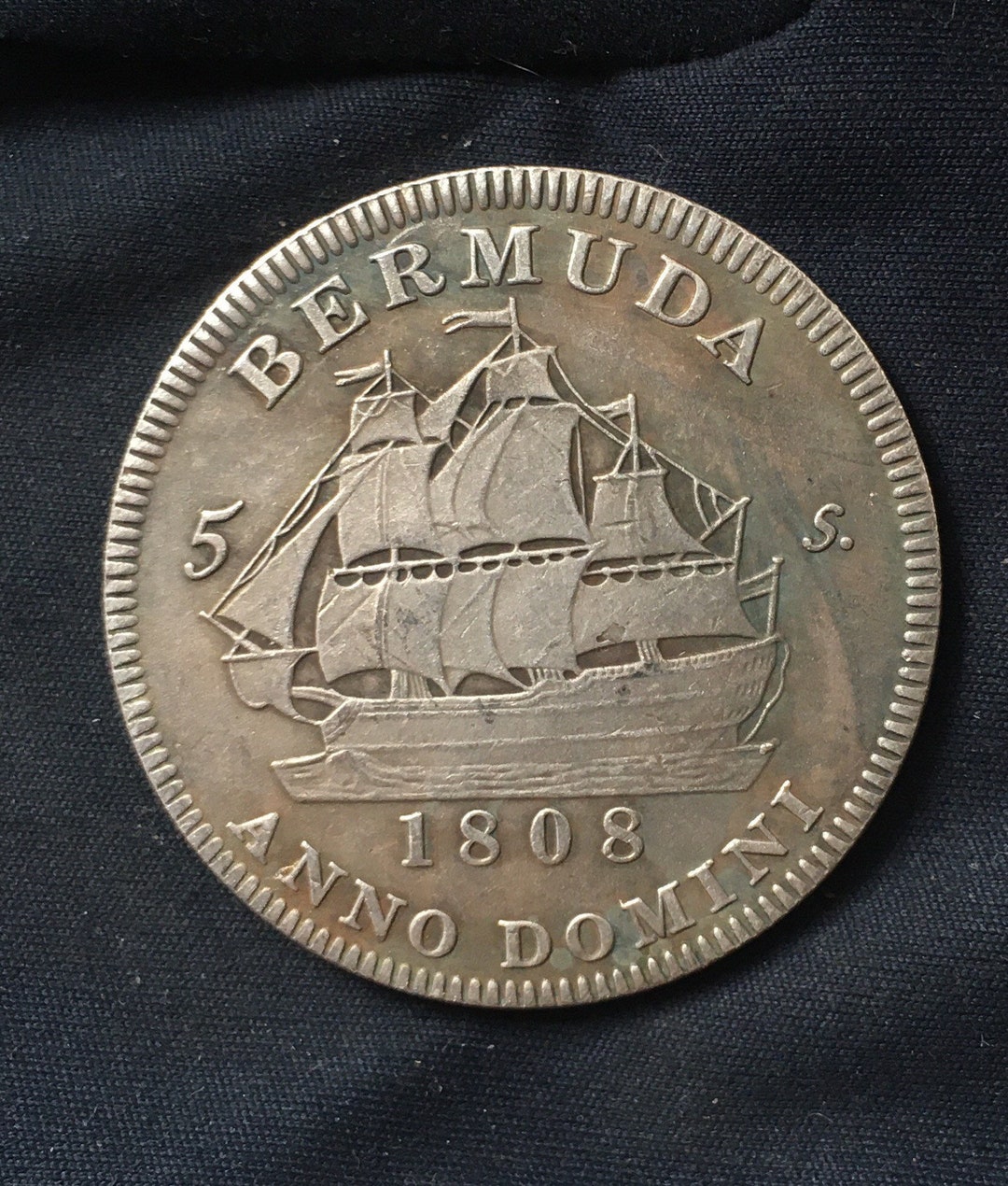 George 111 - 1808 Bermuda Crown / Five Shilling / Old British Coins ...