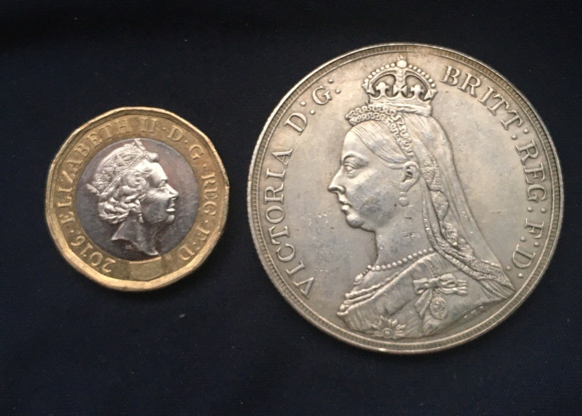 Queen Victoria Jubilee Head 1890 Crown / British Coin | Etsy