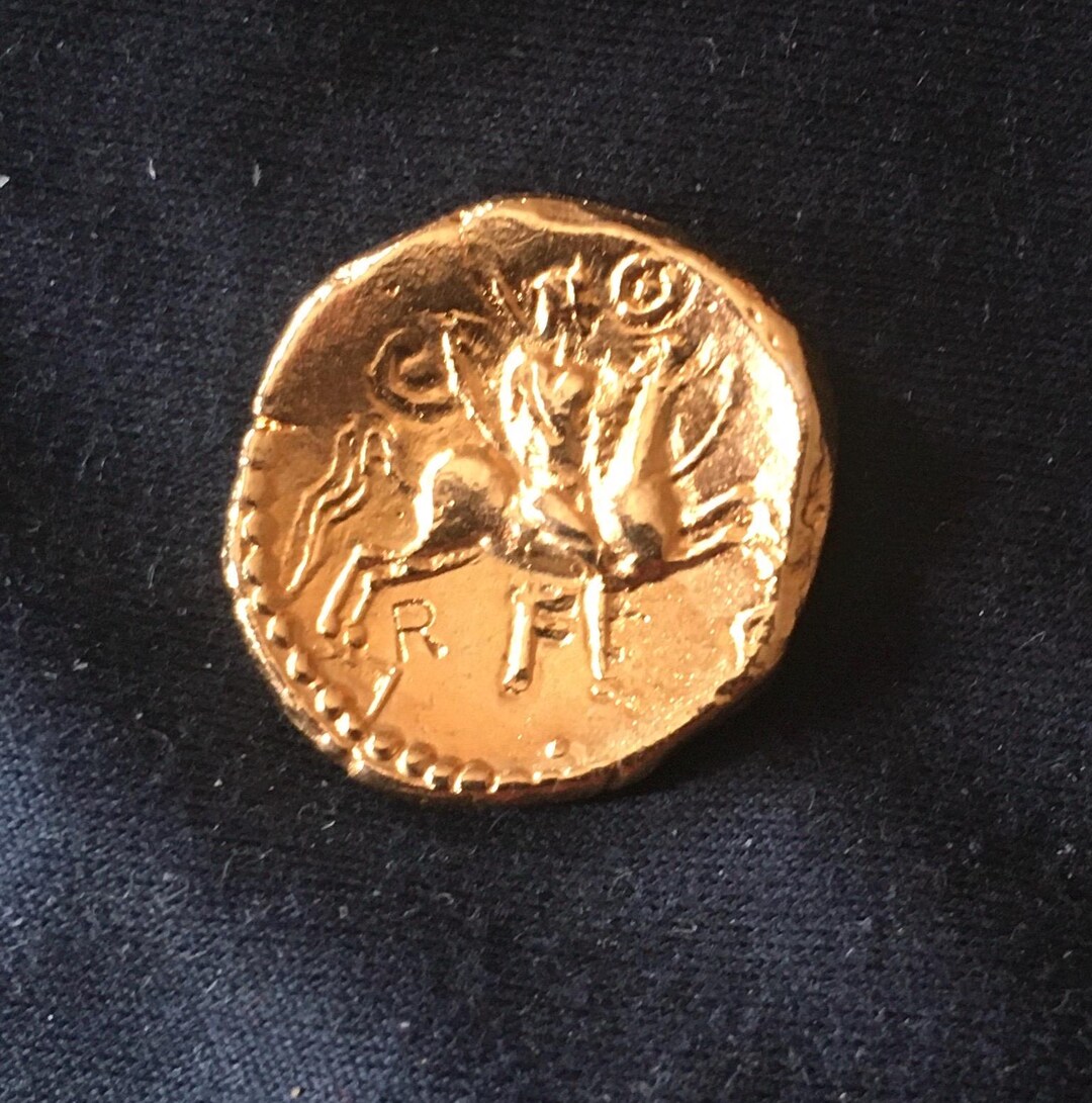 Celtic Verica Vine Leaf *10 AD _ 42 AD* Attrebates Stater - Gold Plated ...