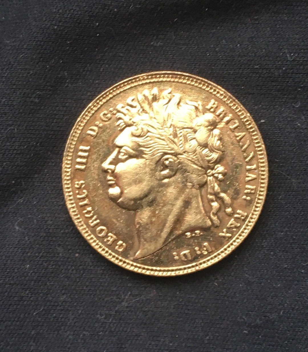 Super George 1V 1824 Sovereign Gold Effect / British Coins - Etsy UK