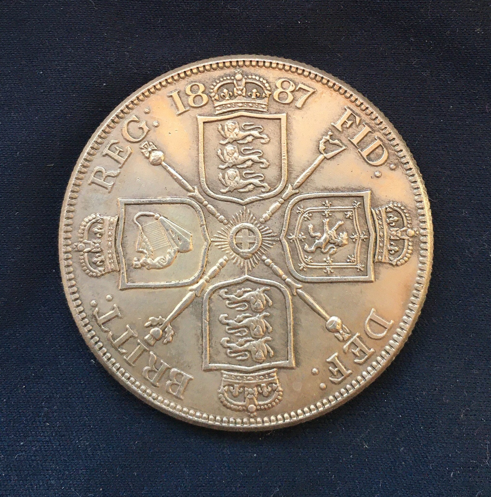 Old British Coins Victoria 1887 Double Florin - Etsy