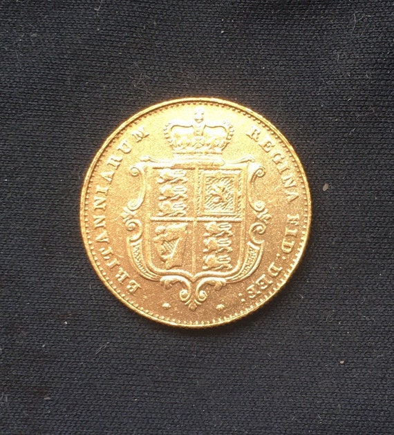 Super Victoria 1839_1884 Half Sovereign Gold Plated - Etsy