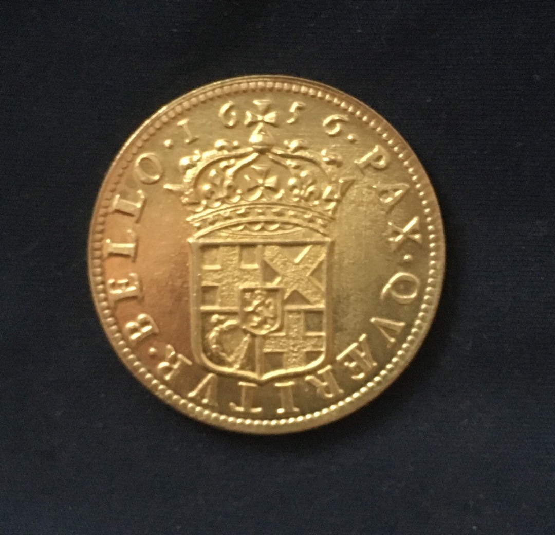 Oliver Cromwell *1656* Gold 50 Shillings - Gold Effect / British Coins ...