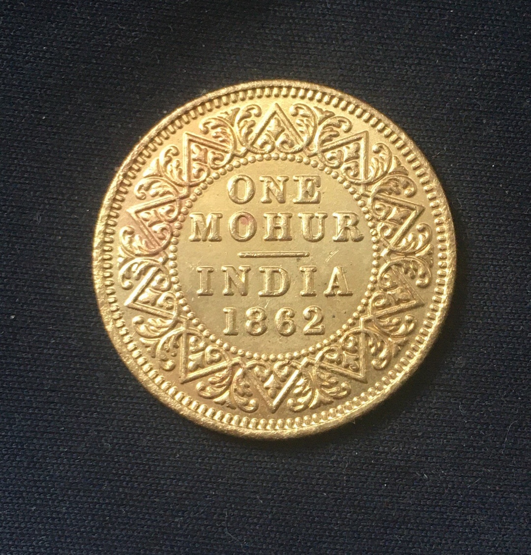 Victoria *1862* One Mohur / Gold Effect / India Coins - Etsy