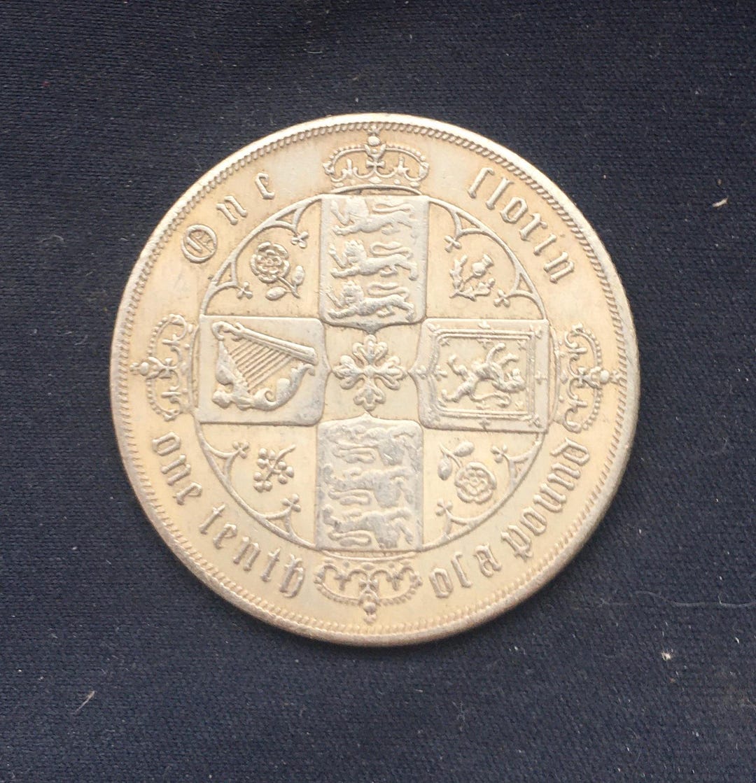 Victoria *1852* - *1881* One Florin / Gothic Head / British Coins ...