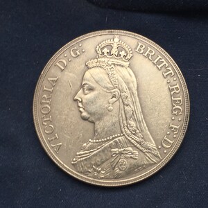 Queen Victoria 1890 Crown Jubilee Head / British Coins / Restrike - Etsy