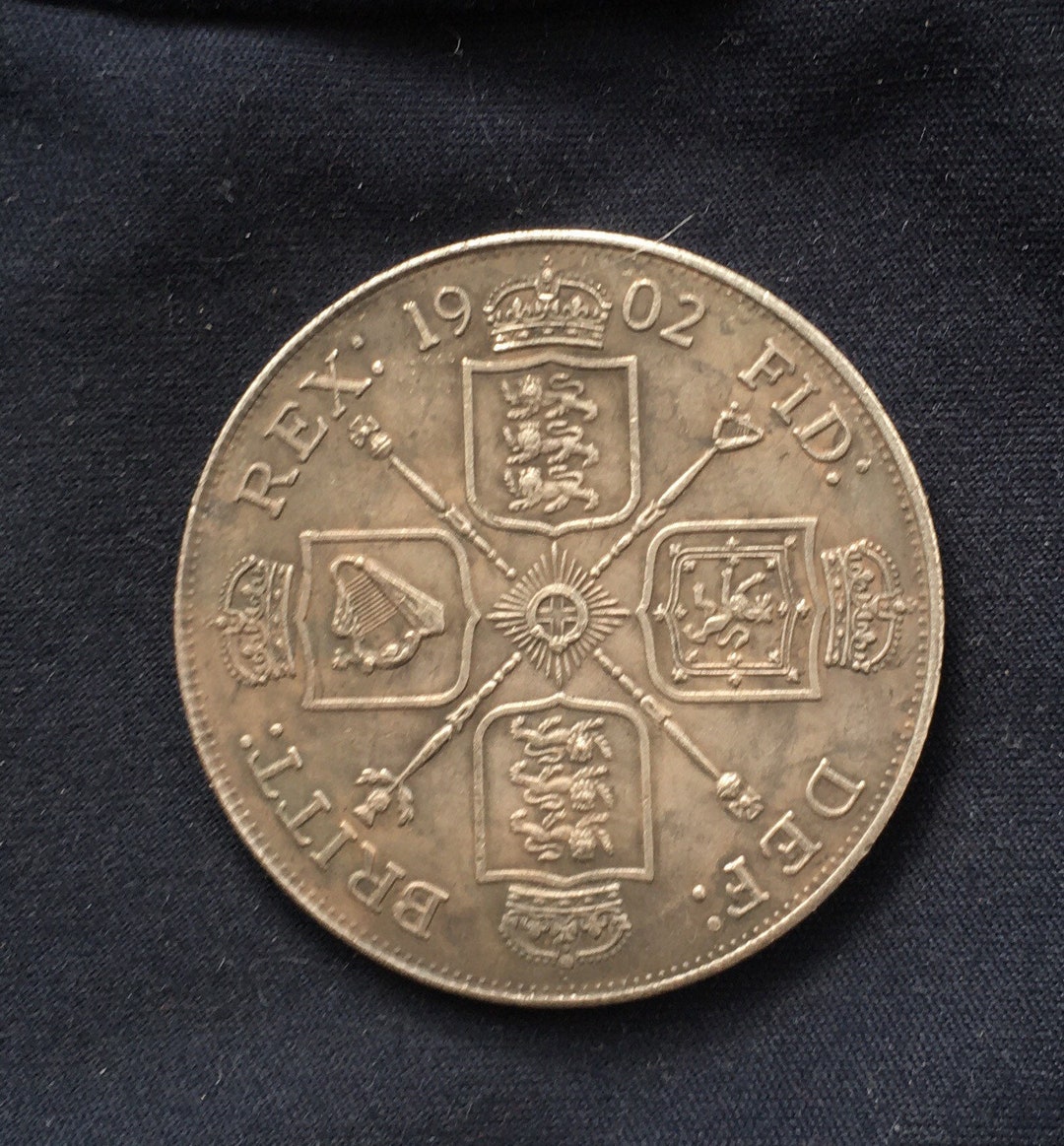 Stunning Edward V11 1902 Double Florin British Coins / Restrike - Etsy