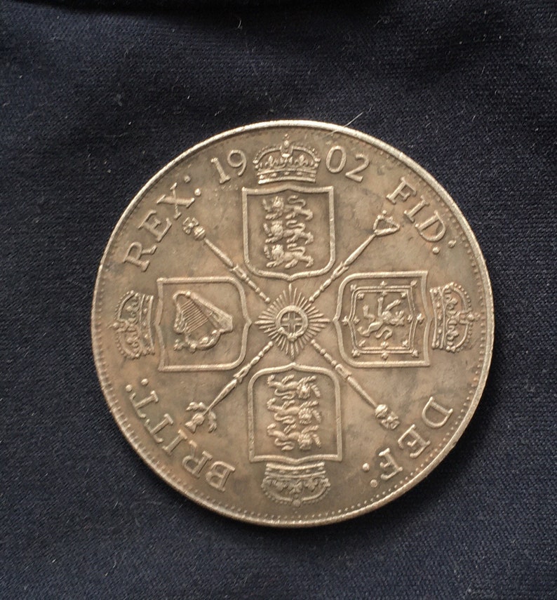 Stunning Edward V11 1902 Double Florin British Coins / - Etsy.de