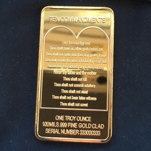 Jesus Christ - Gold Bullion Bar - One Troy Ounce - Gold Effect ...
