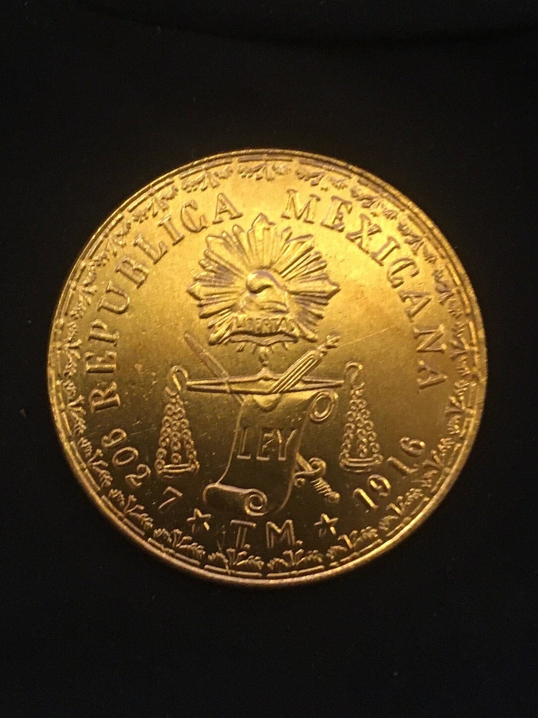 Mexico Oaxaca *1916* 60 Pesos - Mexico City / Gold Effect / Spanish ...